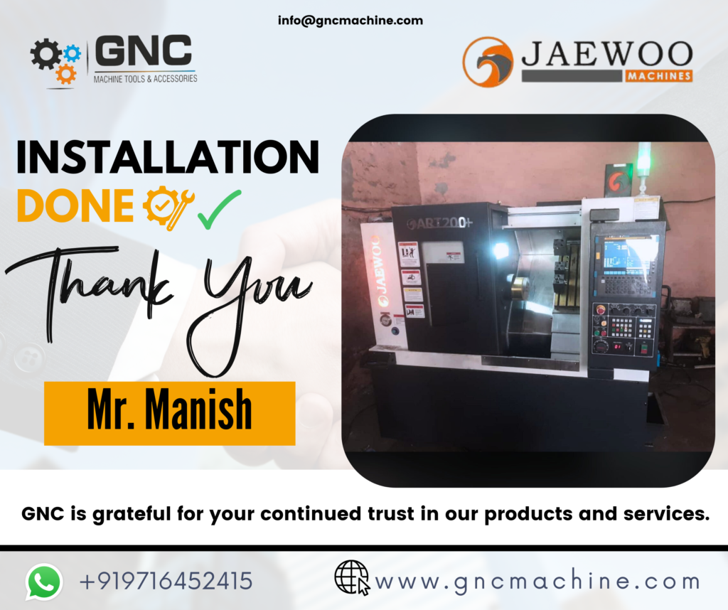 Installation Complete! Thank You, Mr. Manish 💕 - GNC MACHINE